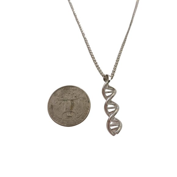 Accessories | Silver Dna Necklace Unisex Punk Minimalist | Poshmark